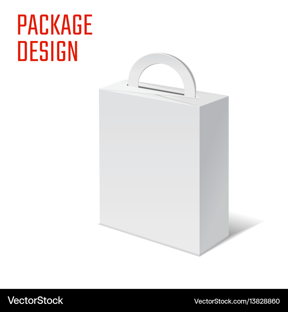 Folding pack white Royalty Free Vector Image - VectorStock