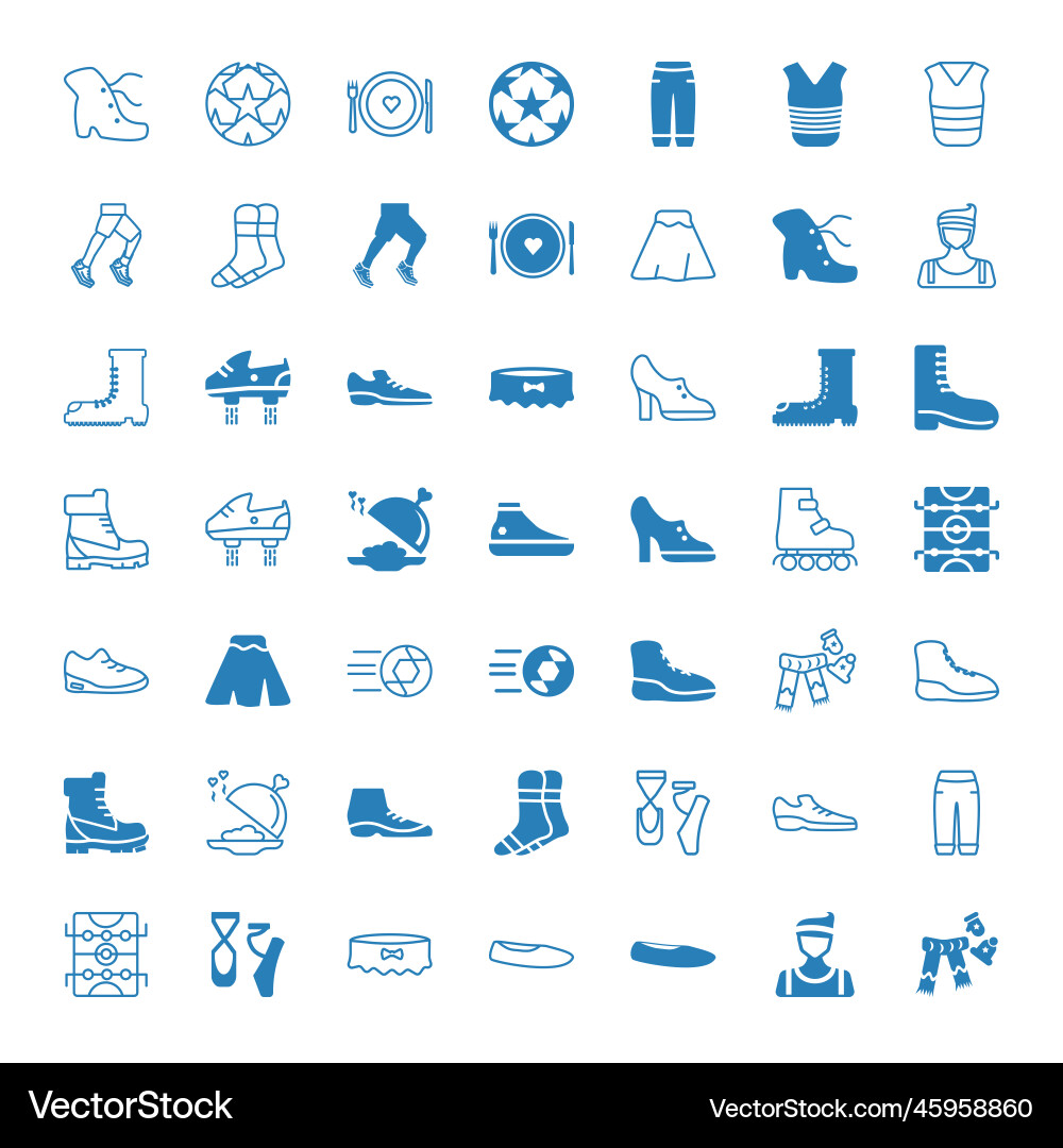 Shoes icons Royalty Free Vector Image - VectorStock