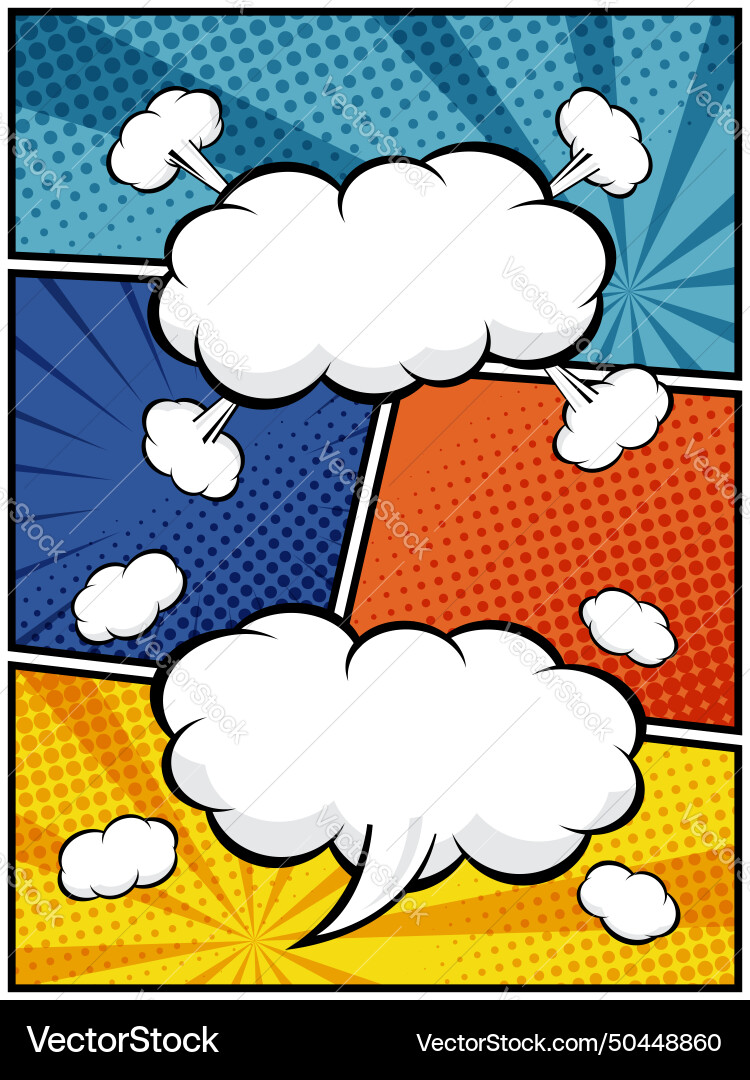Vertical abstract comic book pop art cartoon Vector Image
