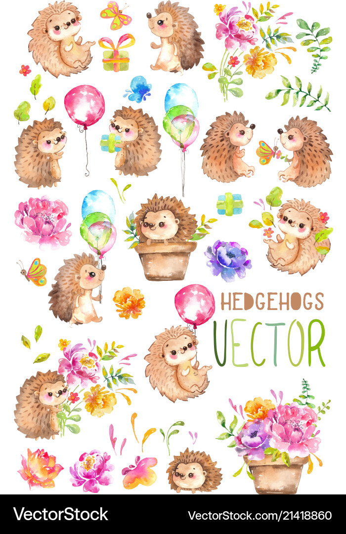 Hedgehog Clipart Vector Images (over 1,100)