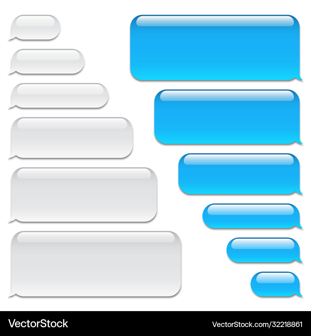 Blank message bubbles chat or messenger Royalty Free Vector