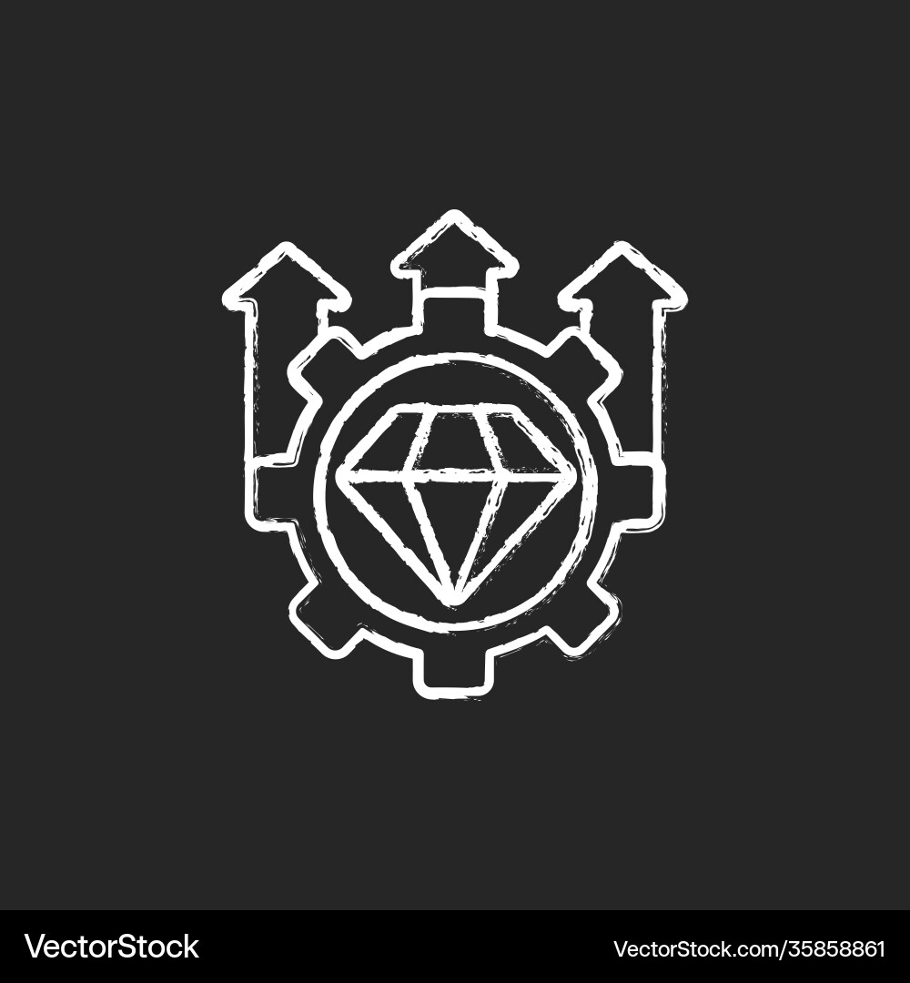 Excellence high standards chalk white icon Vector Image