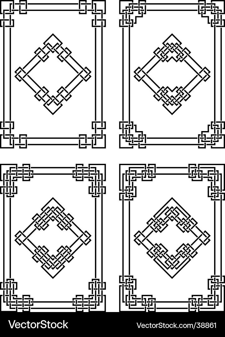 Geometrical borders Royalty Free Vector Image - VectorStock