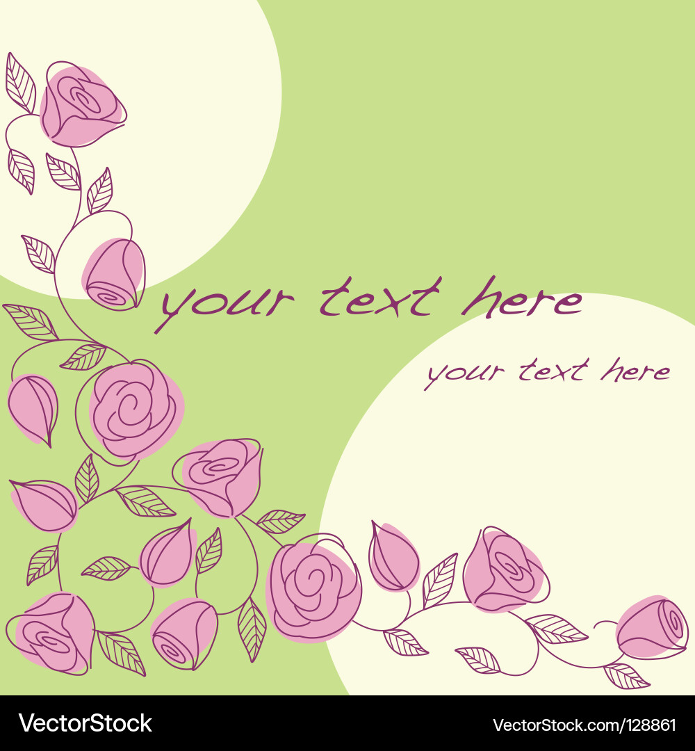Hand drawn background with roses Royalty Free Vector Image