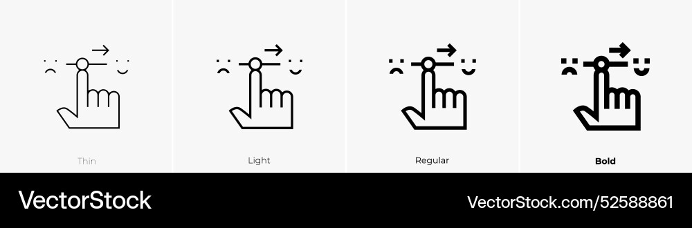 Marketing icon thin light regular and bold style Vector Image