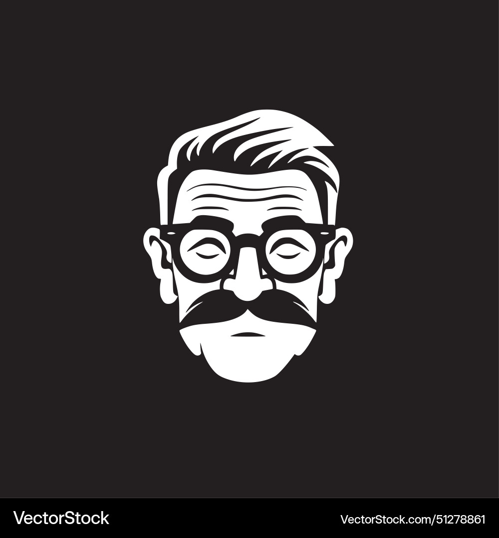Papa - black and white Royalty Free Vector Image