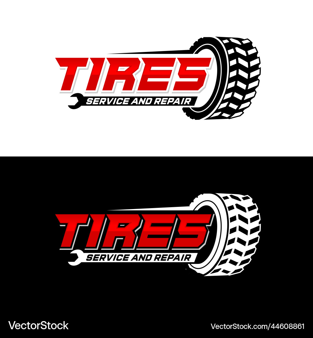 Tires logo design template silhouette wheel Vector Image