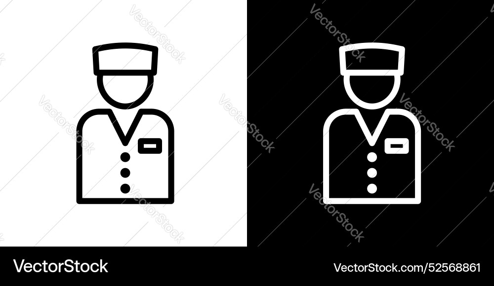 Valet icon set on white background Royalty Free Vector Image