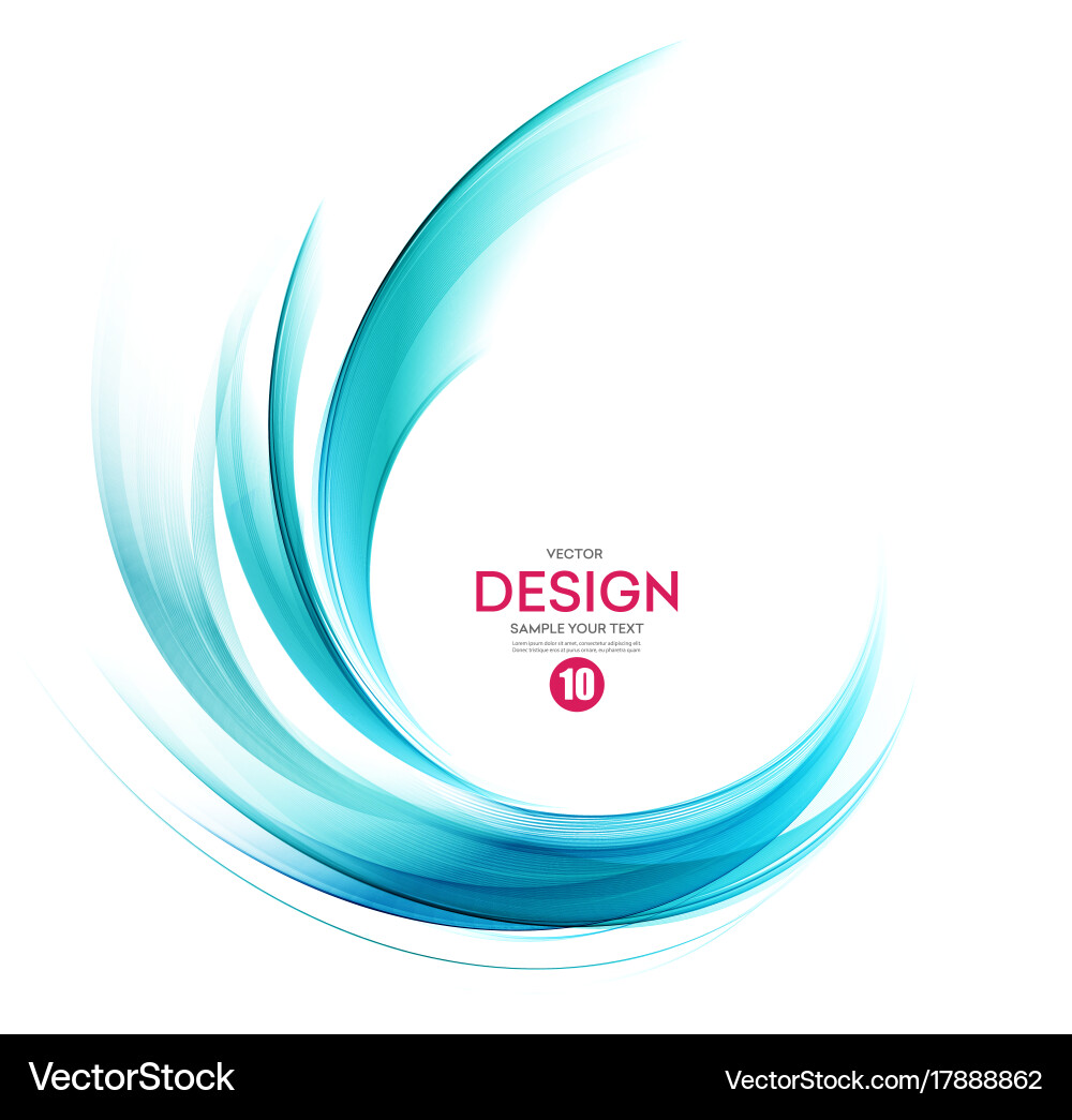 Abstract background blue wavy Royalty Free Vector Image