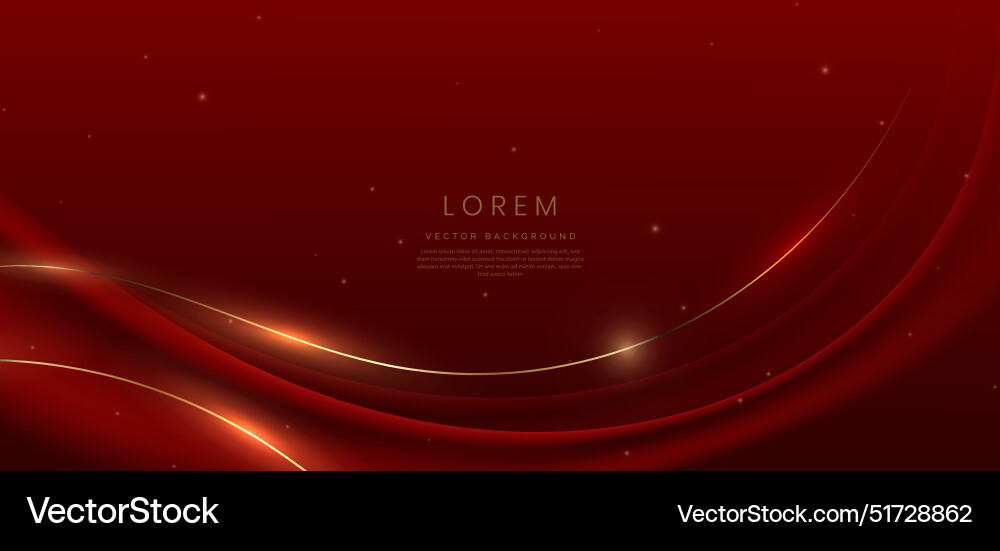 Abstract curved red shape on background Royalty Free Vector
