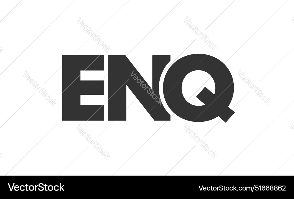 Enq logo design template with strong and modern Vector Image