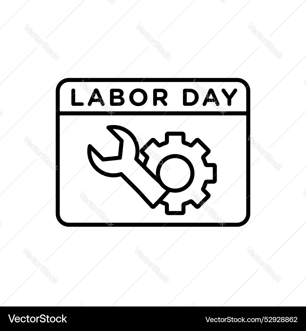 Labor day icon Royalty Free Vector Image - VectorStock