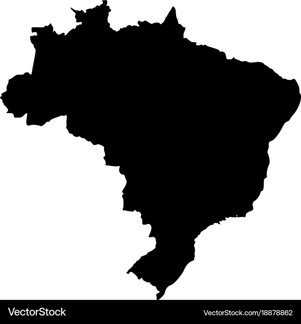 Map of brazil Royalty Free Vector Image - VectorStock
