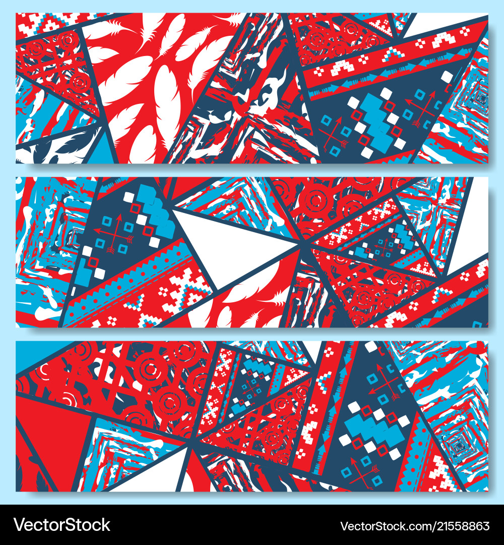 African Tribal Banners Royalty Free Vector Image