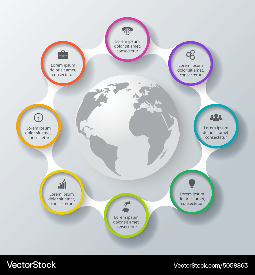 Circle elements for infographic Royalty Free Vector Image