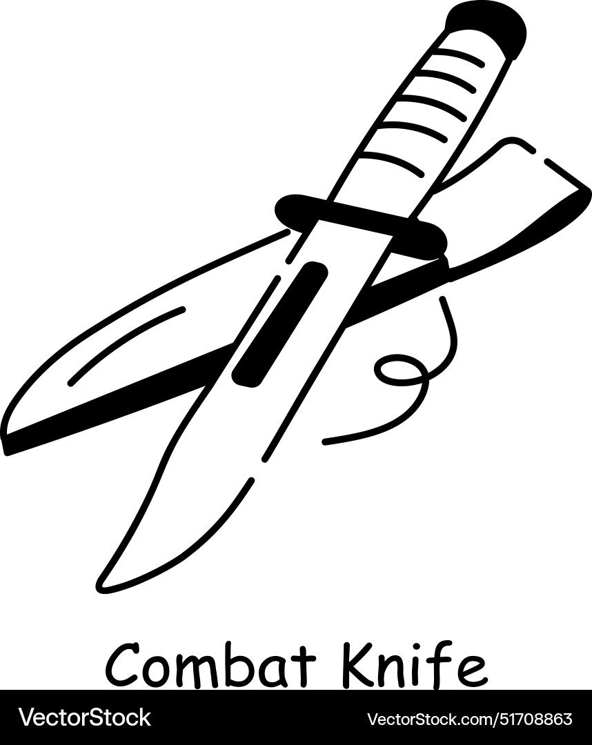 Combat knife Royalty Free Vector Image - VectorStock