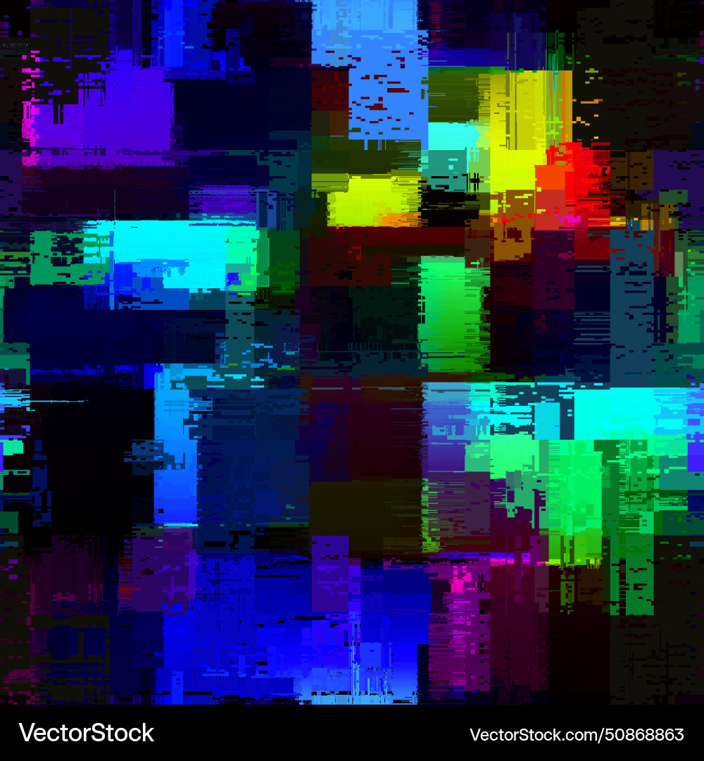 Creative glitch texture seamless pattern Vector Image