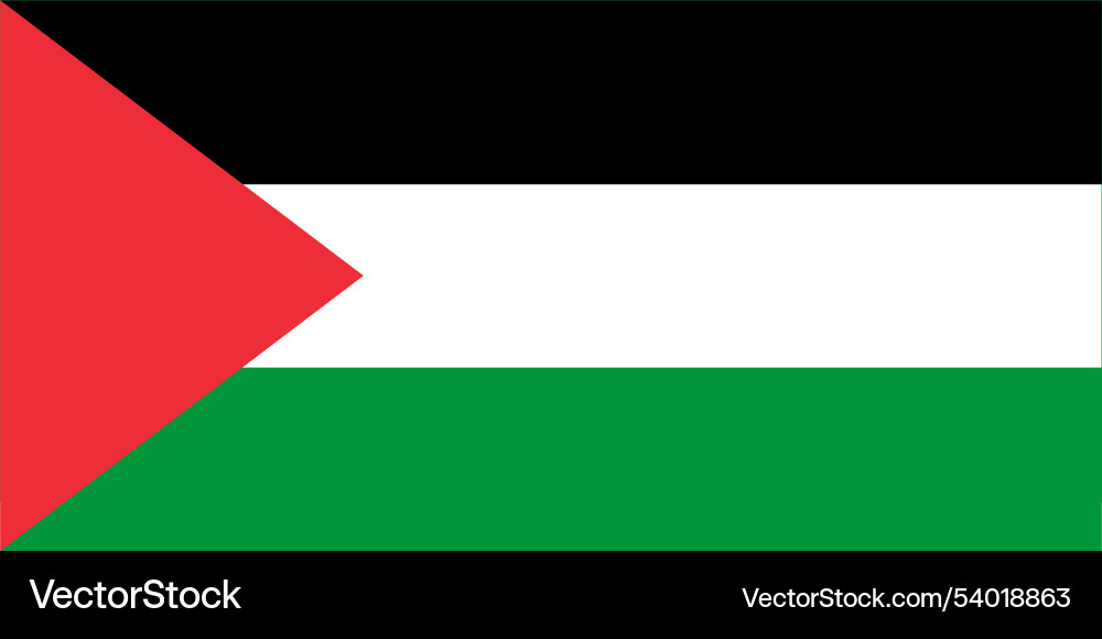 Palestine flag Royalty Free Vector Image - VectorStock