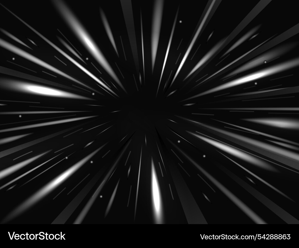 Star warp background dynamic stars light streaks Vector Image