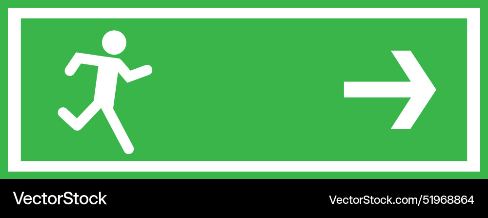 Emergency exit sign icon Royalty Free Vector Image