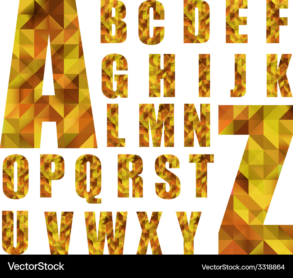 Polygonal abc Royalty Free Vector Image - VectorStock