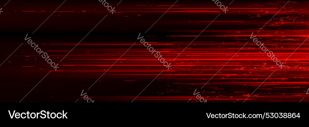 Red light lines on black background Royalty Free Vector