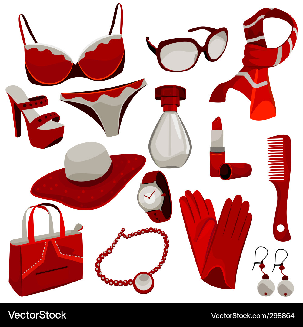 Woman accessories Royalty Free Vector Image - VectorStock