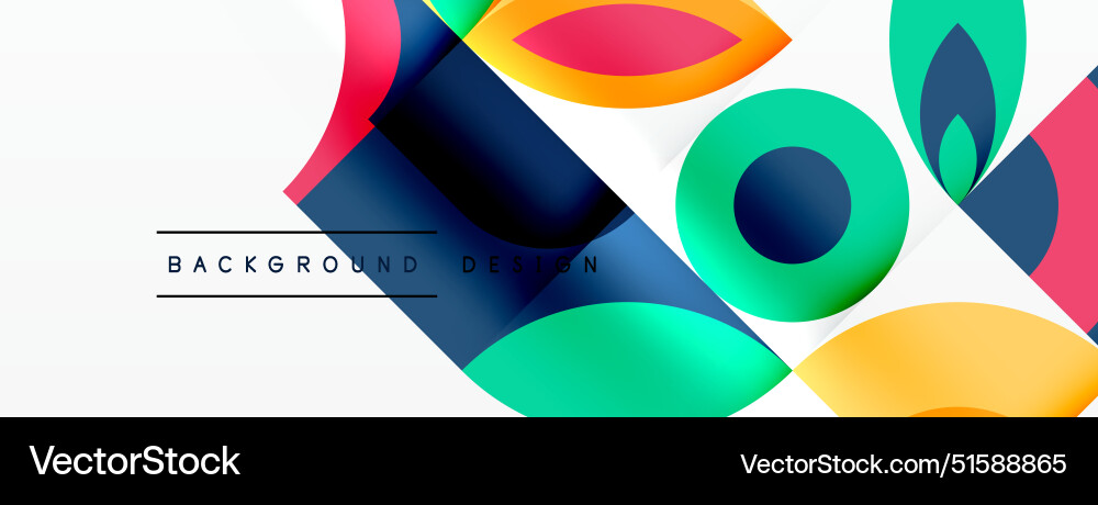 Circles and petals geometric beautiful abstract Vector Image