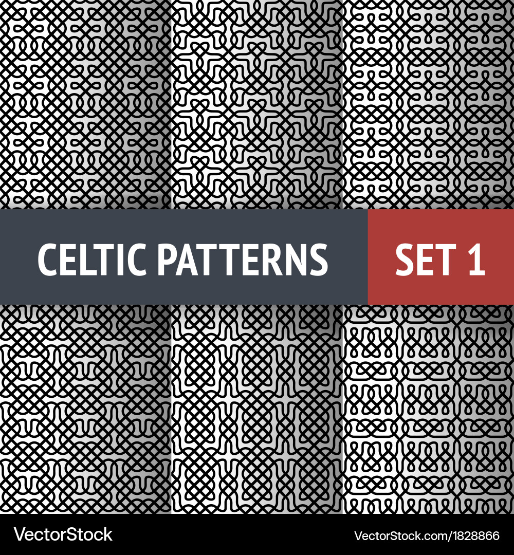Celtic patterns set Royalty Free Vector Image - VectorStock