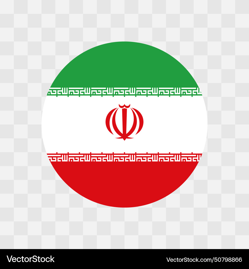 Circle flag of iran Royalty Free Vector Image - VectorStock