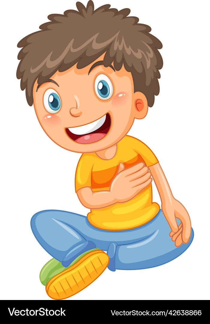 Happy Bot Cartoon Charakter Lizenzfreies Vektorbild