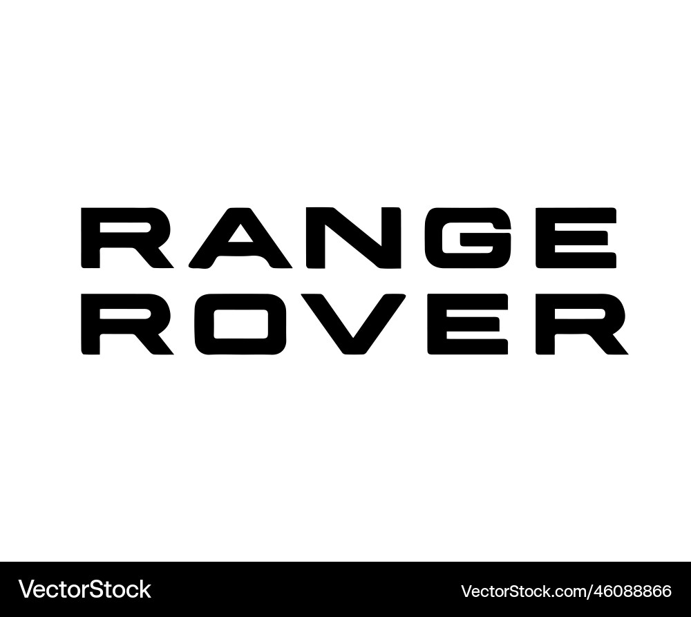 Range Rover Logo - Black Emblem Royalty Free Vector Image