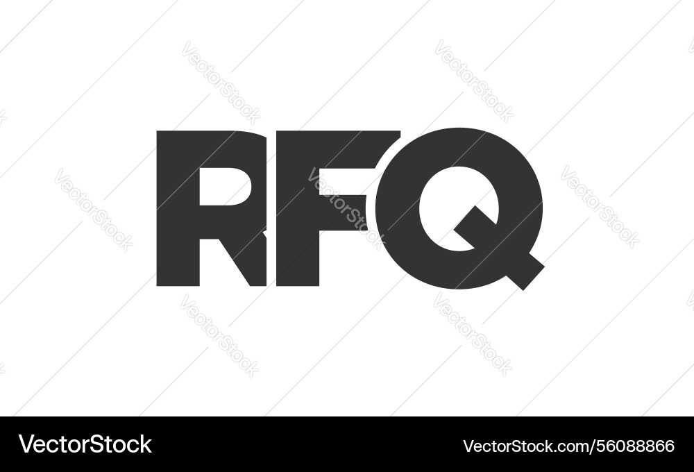 Rfq logo design template with strong and modern Vector Image