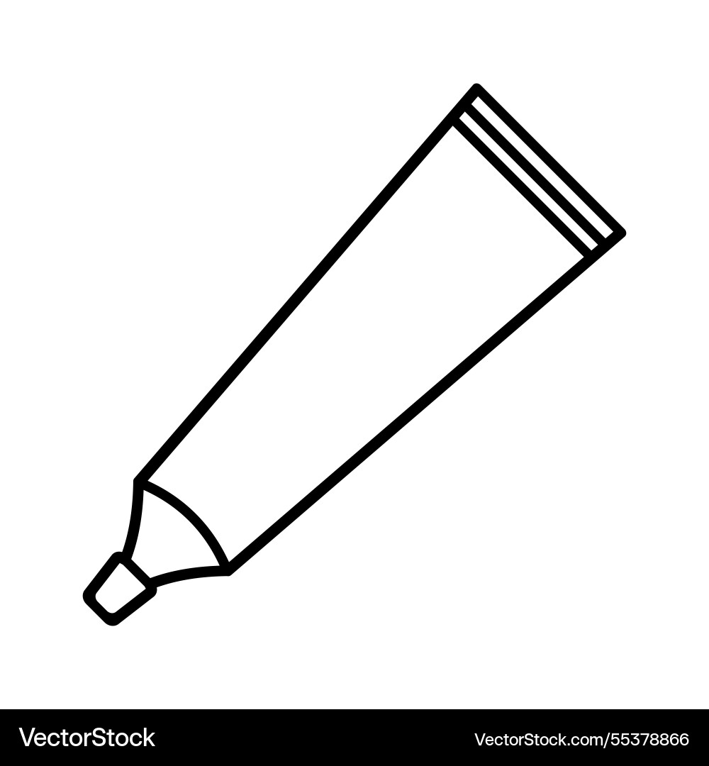 Toothpaste tube drawing black lines cartoon comic Vector Image