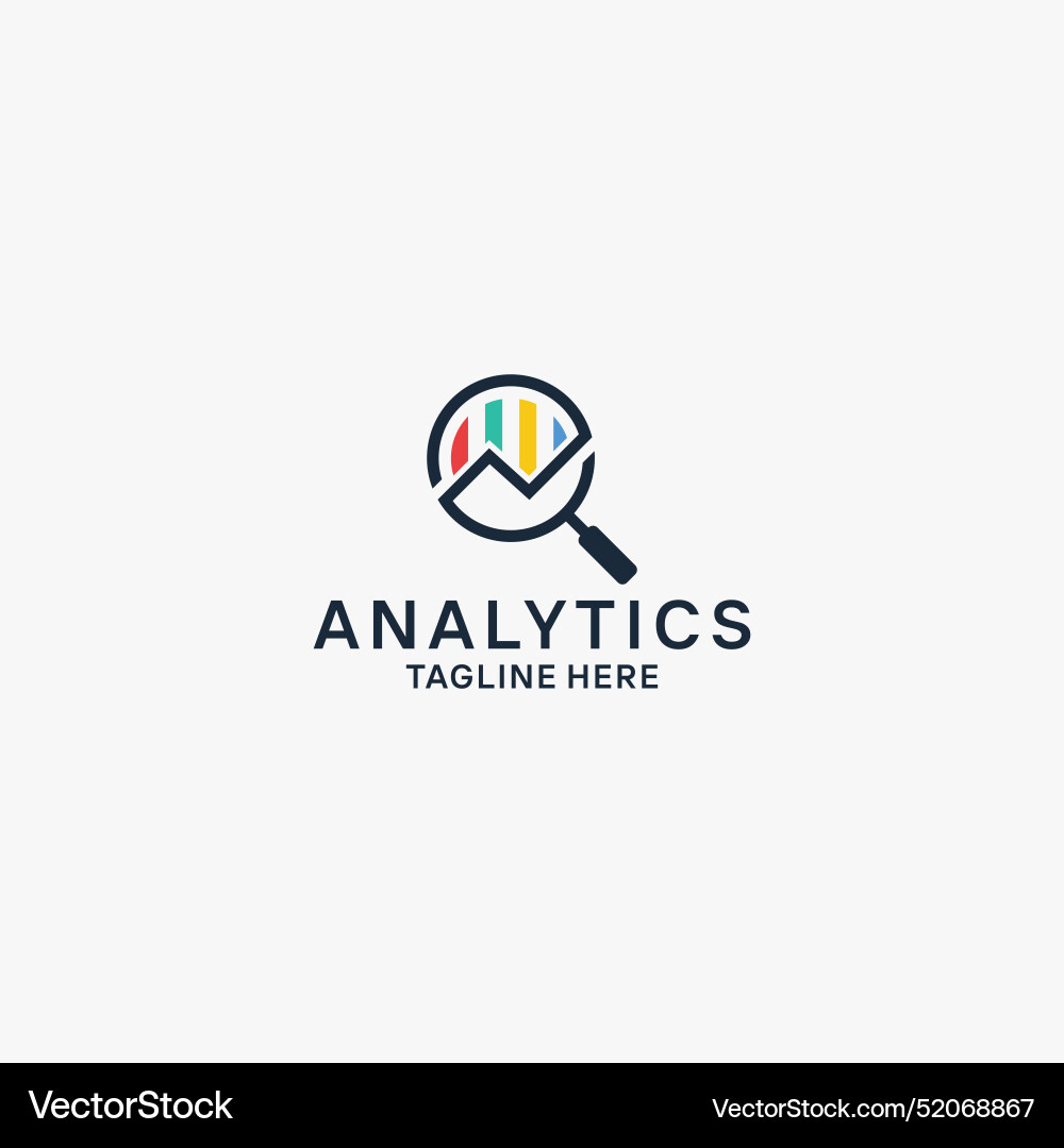 Accounting consulting marketing analytics logo Vector Image
