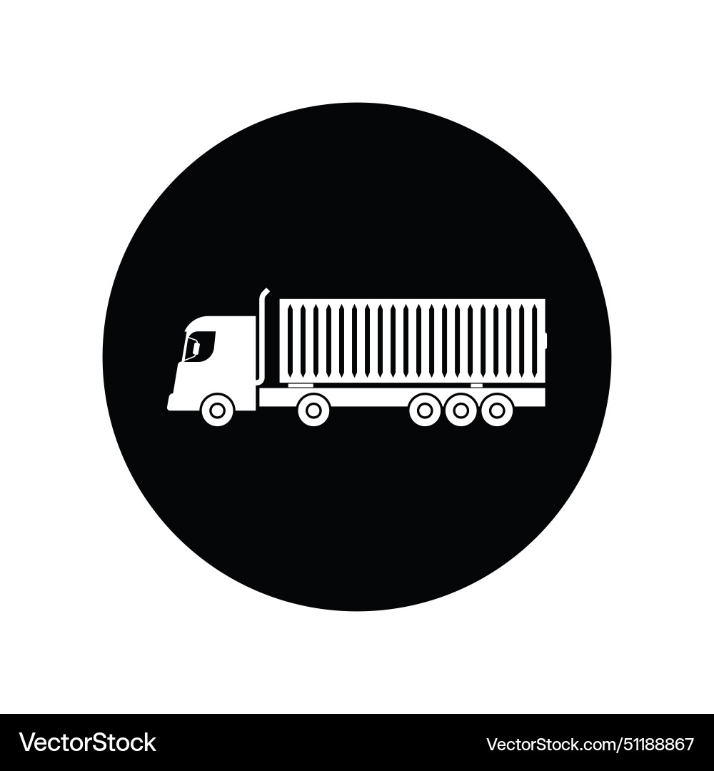 Container truck icon Royalty Free Vector Image