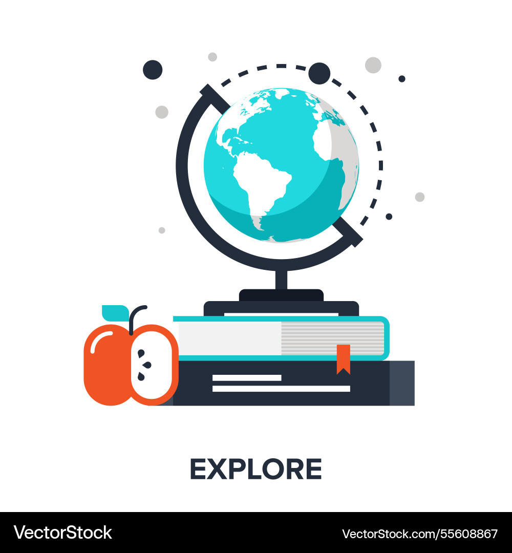 Explore concept Royalty Free Vector Image - VectorStock