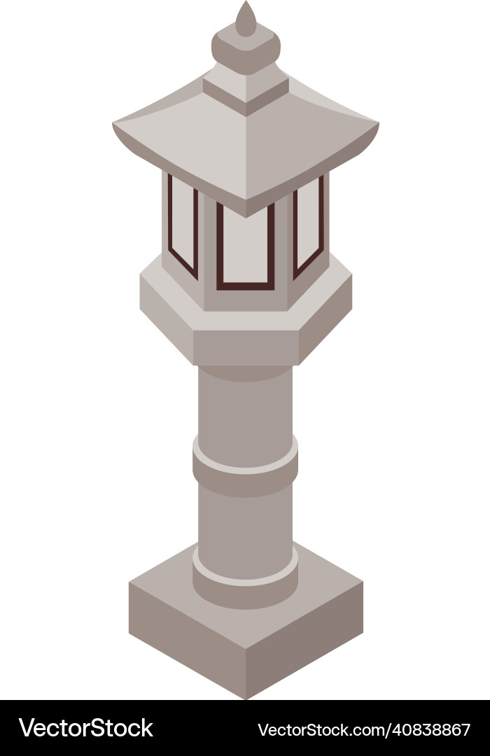 Japanese lamp post composition Royalty Free Vector Image