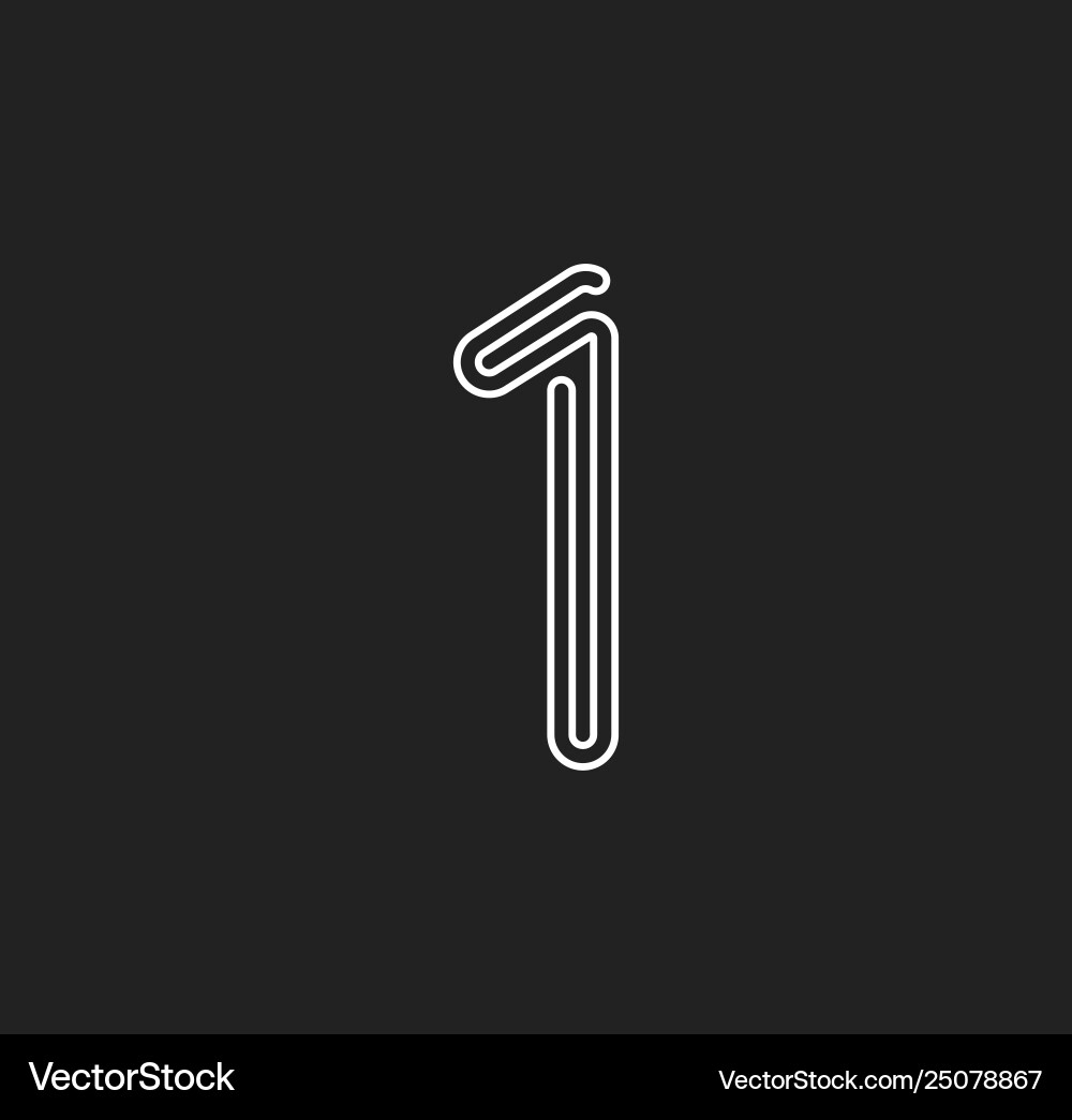 Thread Number One - Latin Maze Style Royalty Free Vector