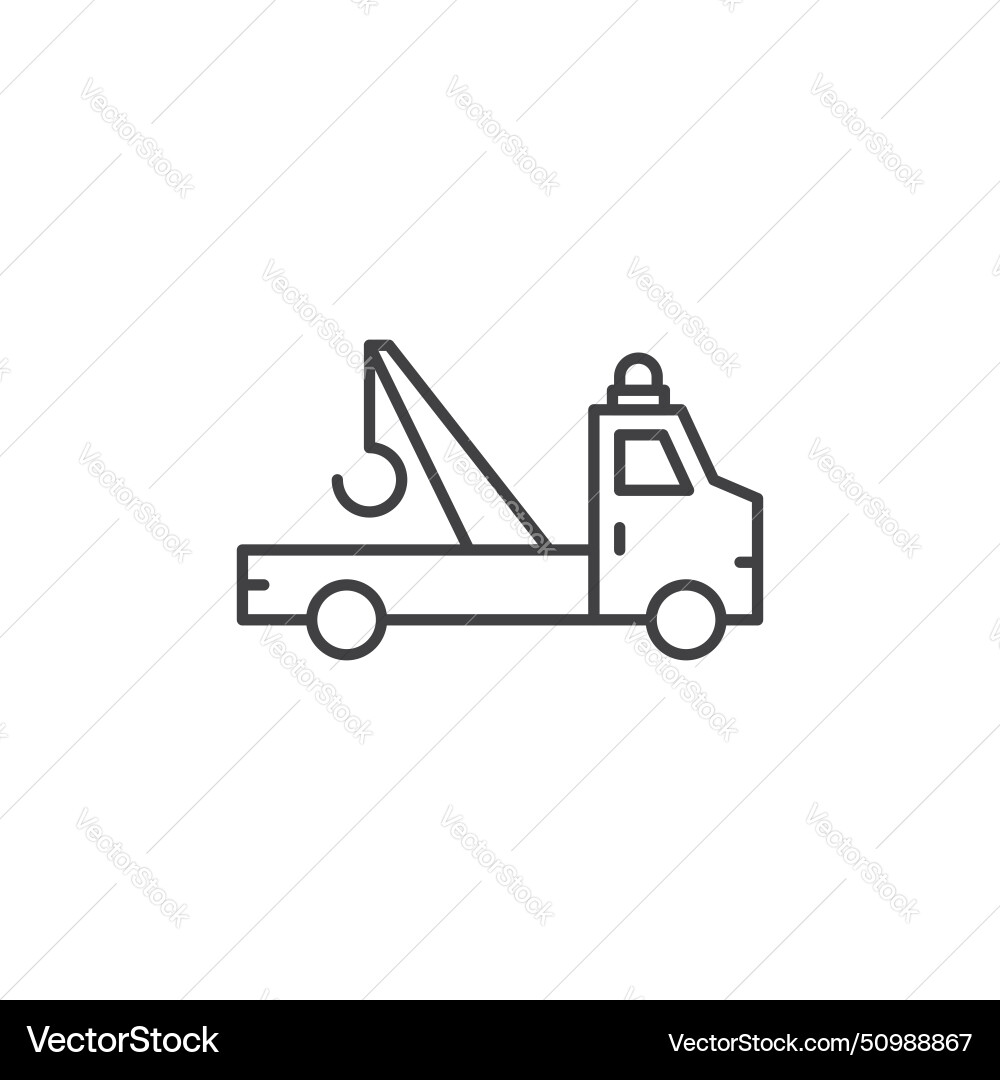 Tow track icon in flat style service car Vector Image