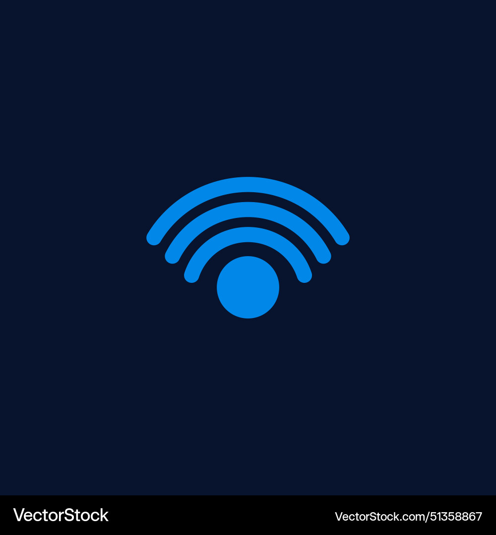 Wi-fi technology digital radar sonar symbol Vector Image