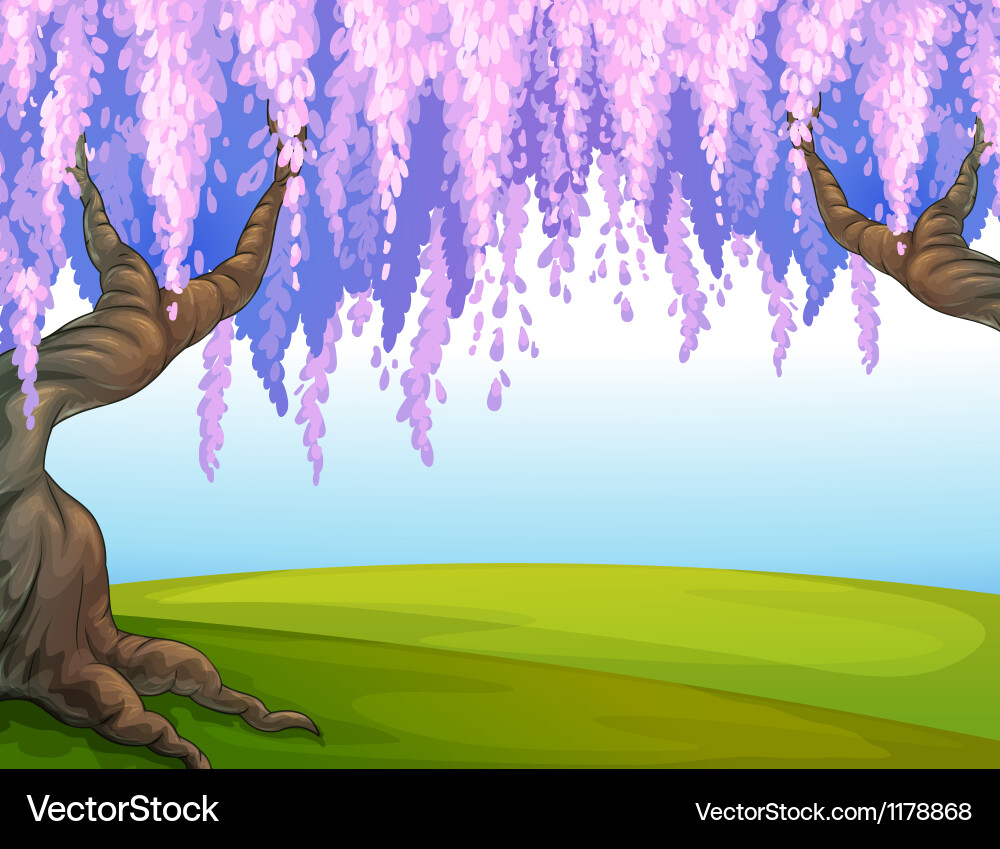 Big trees in the park Royalty Free Vector Image