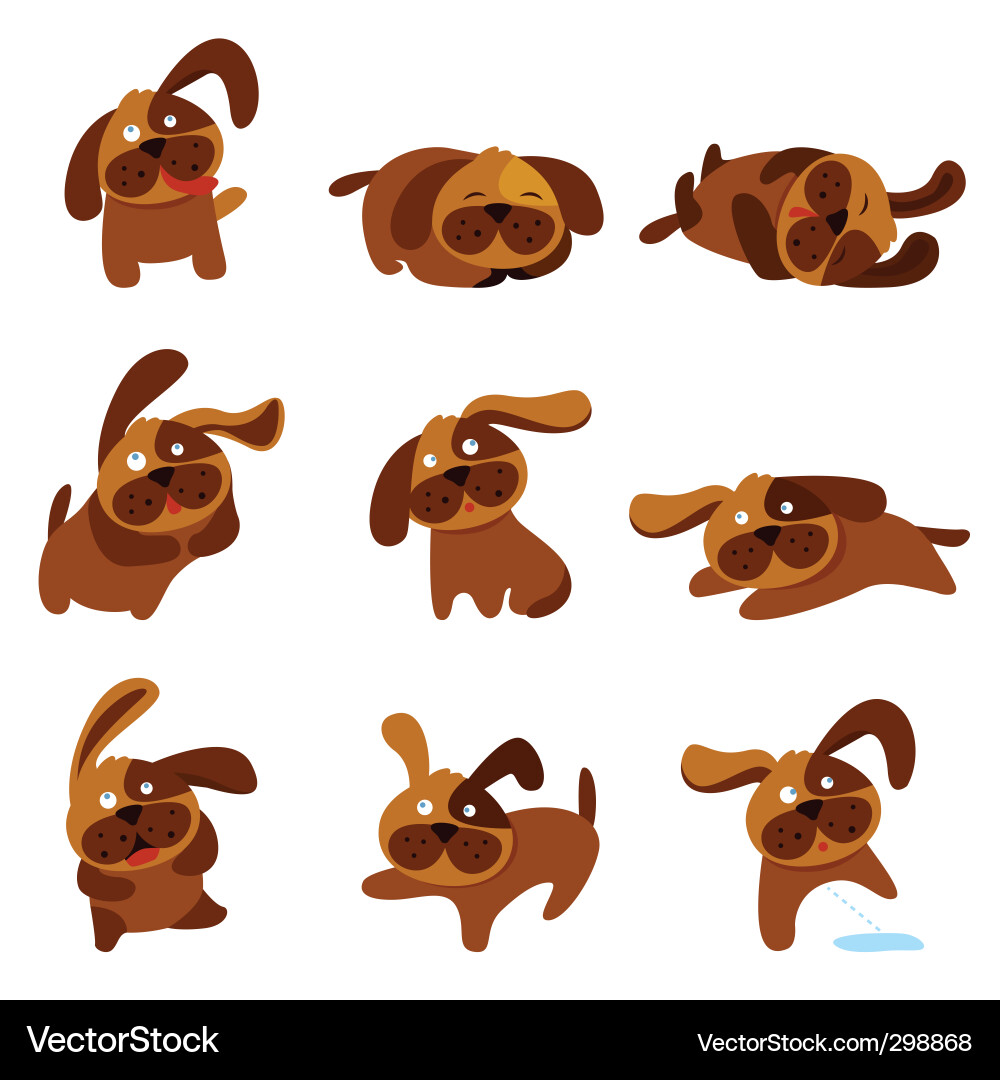 Cartoon dogs Royalty Free Vector Image - VectorStock
