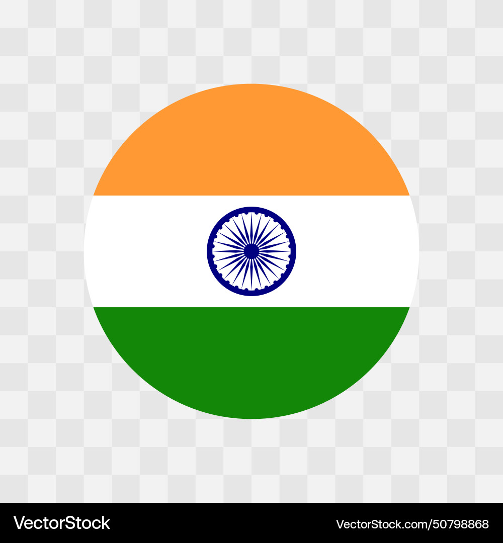 Circle flag of india Royalty Free Vector Image