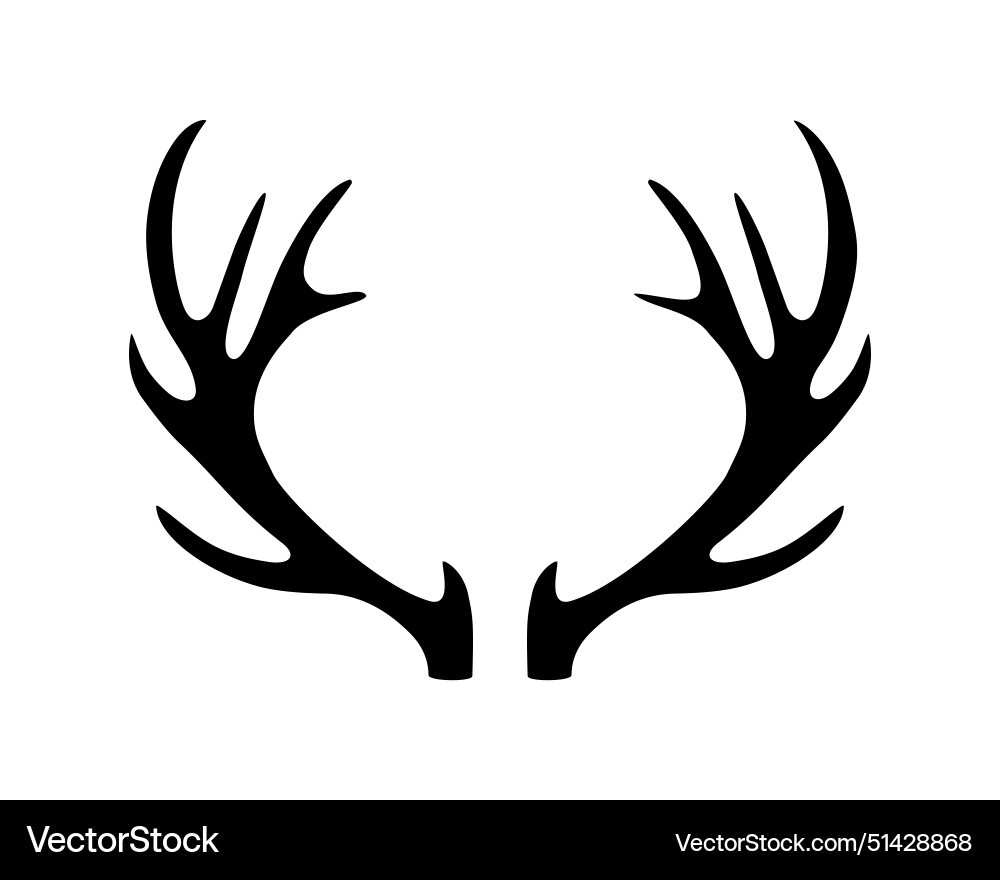 Deer antlers Royalty Free Vector Image - VectorStock