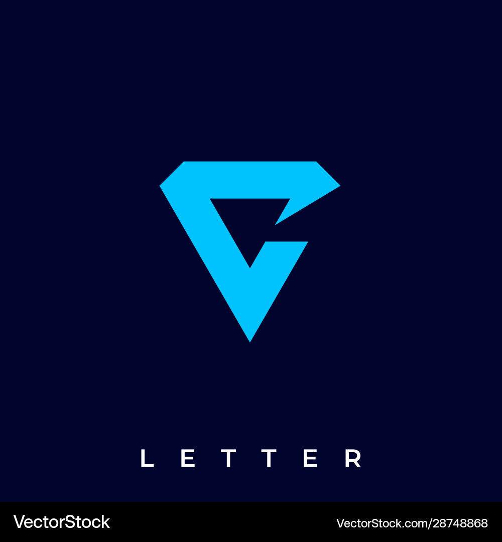Diamond letter template Royalty Free Vector Image