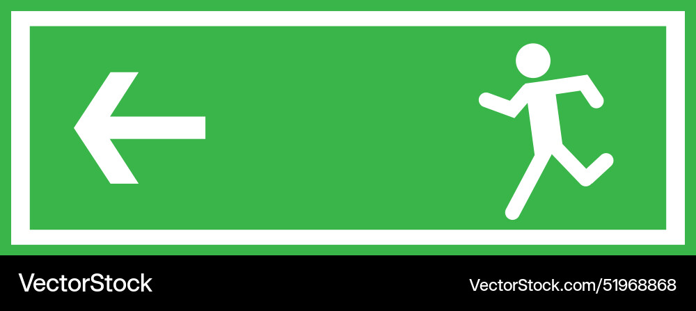 Emergency exit sign icon Royalty Free Vector Image