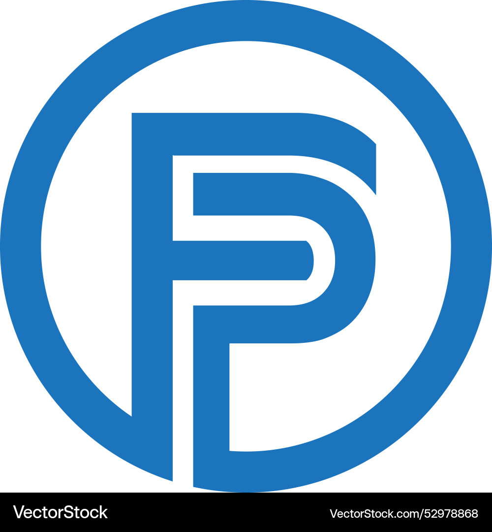 Fp logo design template Royalty Free Vector Image