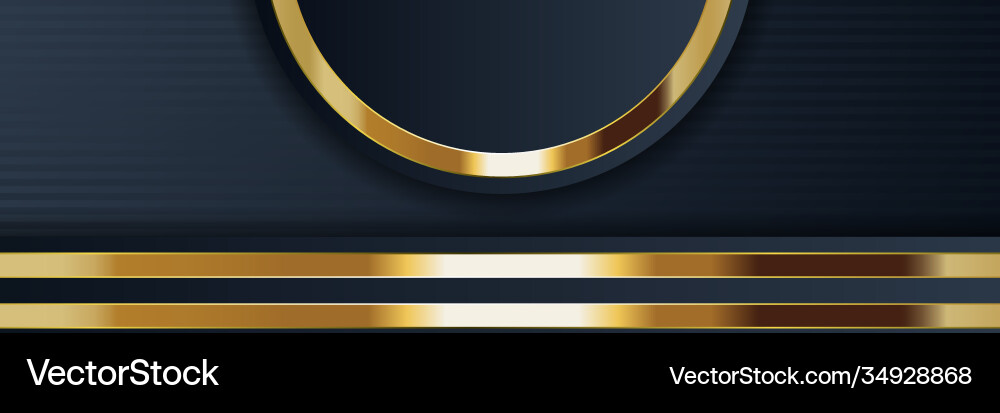 Gold banner design with minimalist modern style Vector Image