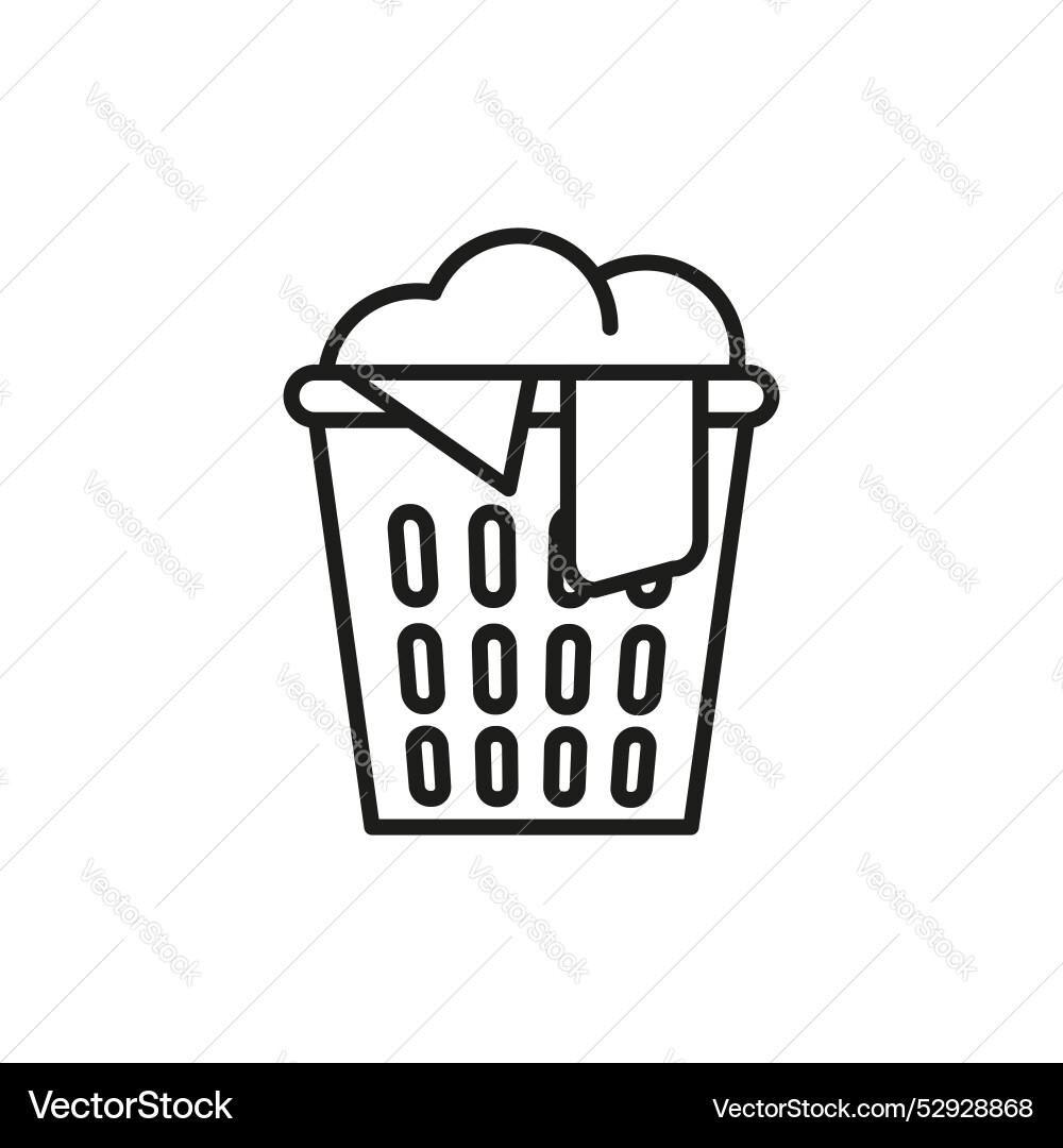 Laundry basket icon Royalty Free Vector Image - VectorStock